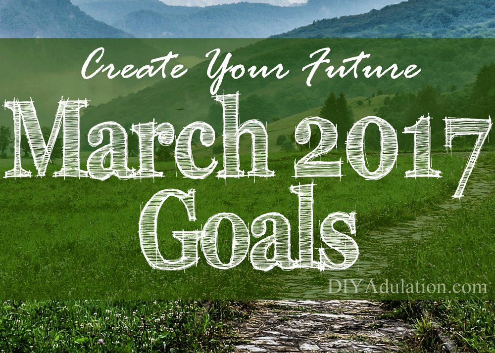 Creating Your Future: March 2017 Goals - DIY Adulation