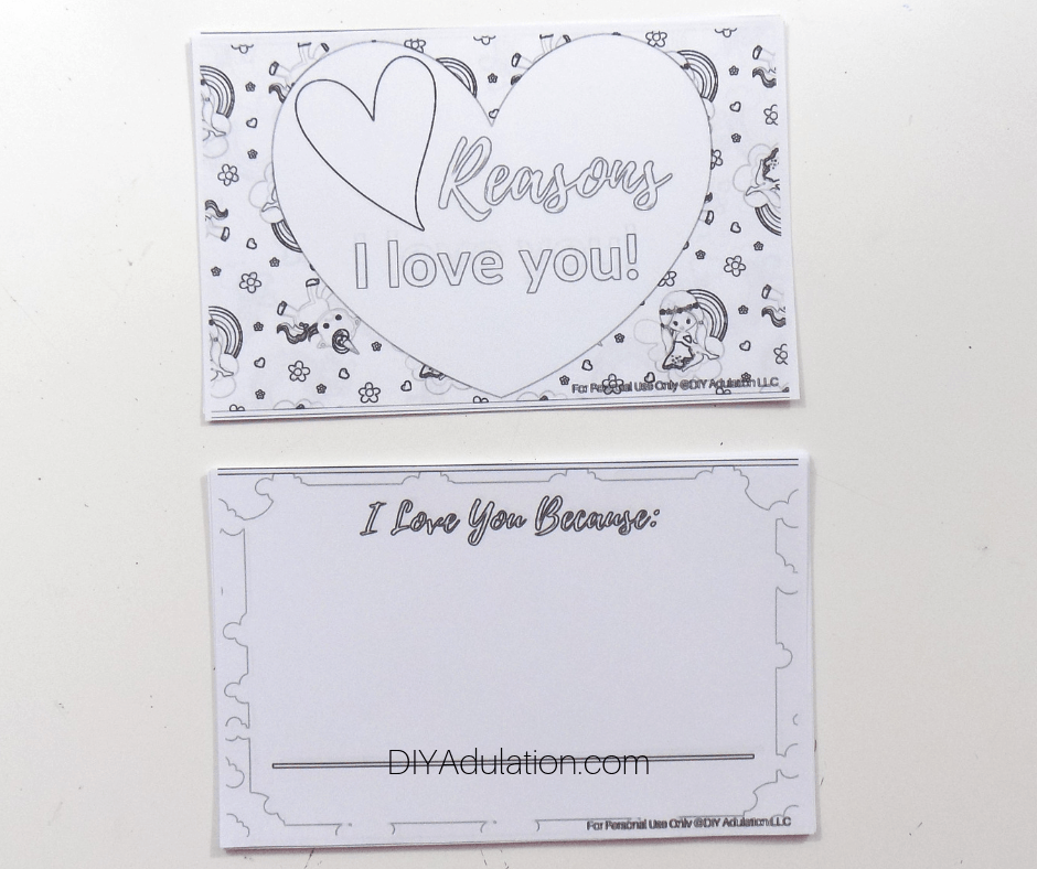 Printable DIY Reasons I Love You Valentine Book Gift - DIY Adulation