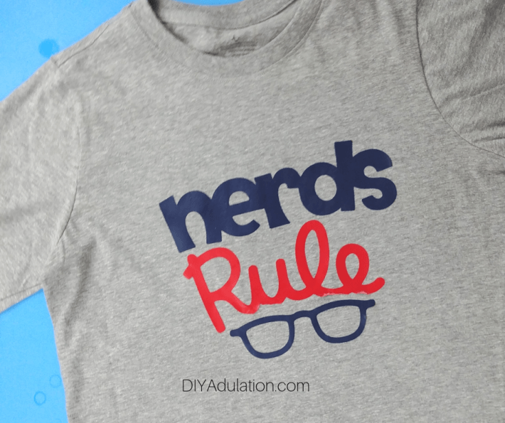 DIY Nerds Rule T-shirt Cricut Craft - DIY Adulation