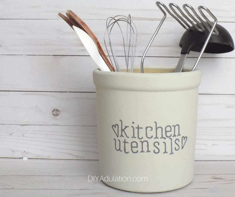 DIY Kitchen Utensils Organizer for Gorgeous Counter Organization - DIY ...
