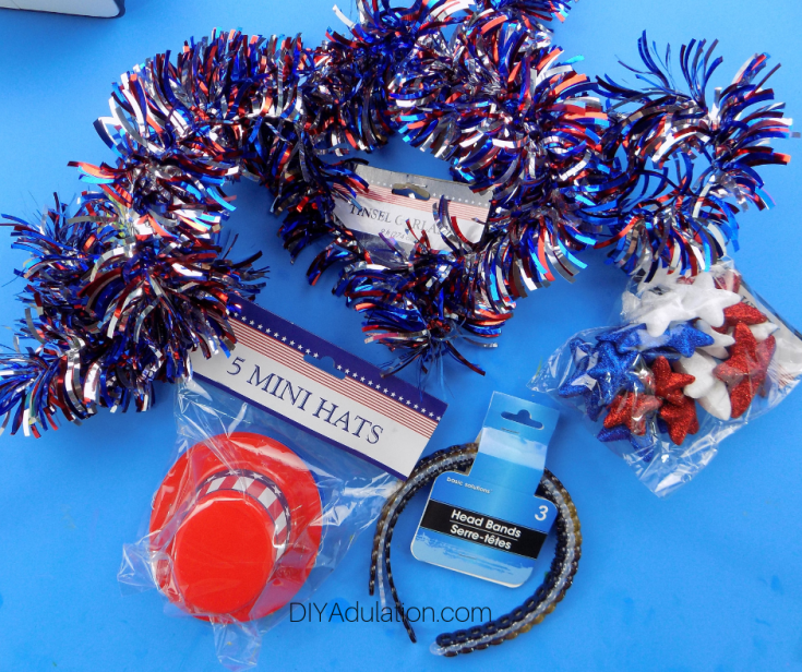 DIY Mini Patriotic Party Hat Headbands - DIY Adulation