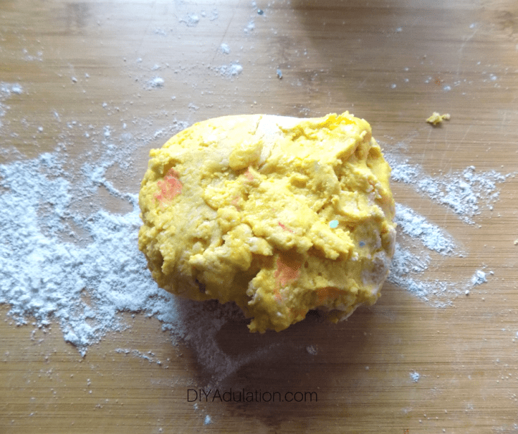 Glittery No Cook Homemade Play Dough - DIY Adulation