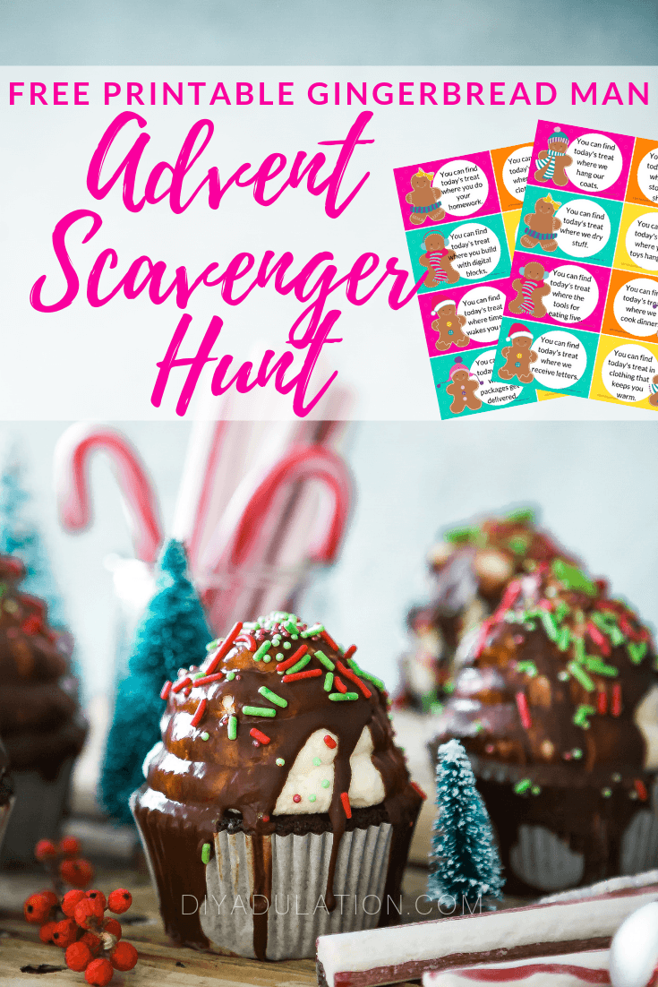Printable Gingerbread Man Advent Scavenger Hunt - DIY Adulation