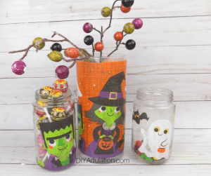 Fun and Colorful Halloween Jars - DIY Adulation