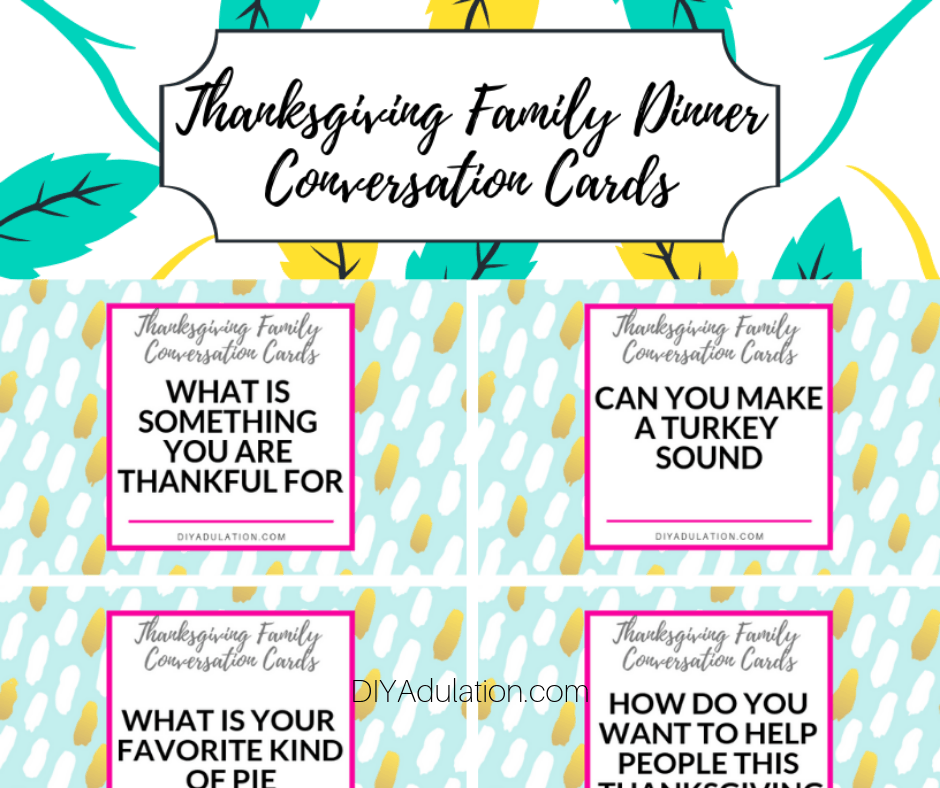 Free Printable Thanksgiving Family Dinner Conversation Cards - DIY ...